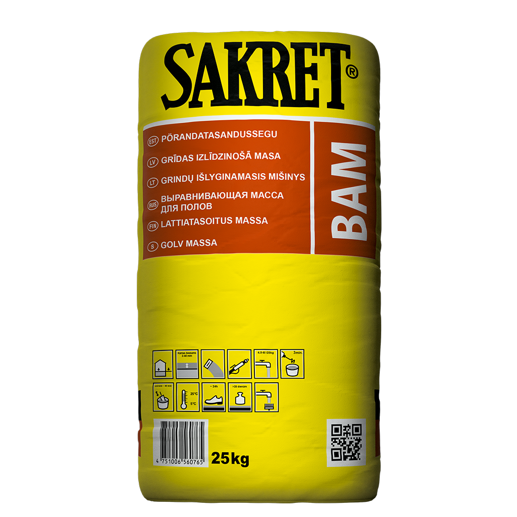 BAM / Levelling compound for floors - SAKRET Latvija